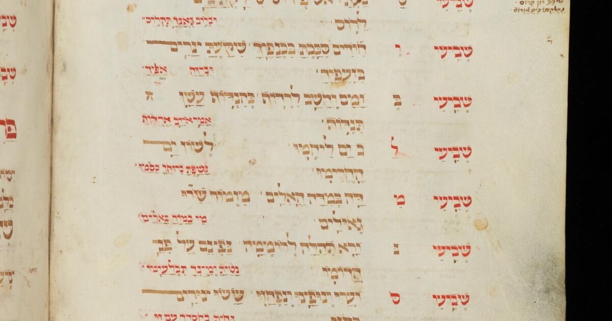 Hebrew Manuscripts : Jewish prayer-book