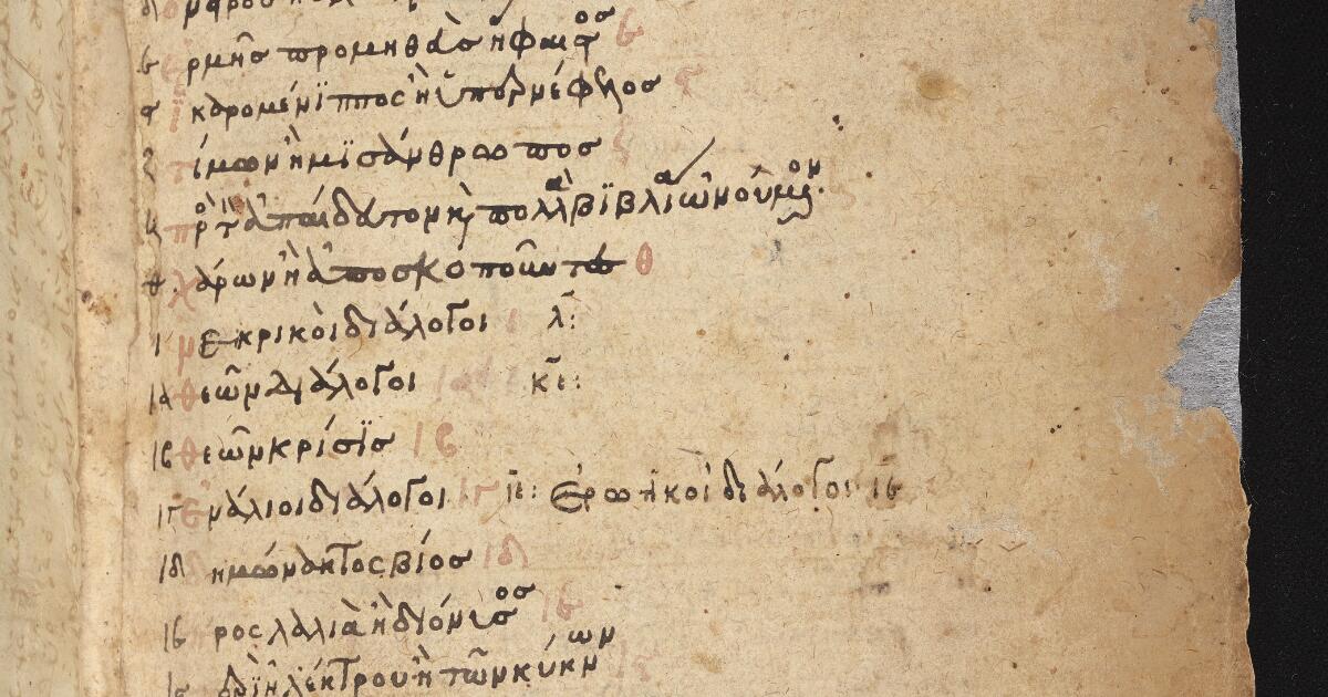 Western Medieval Manuscripts : Lucianus and Synesius