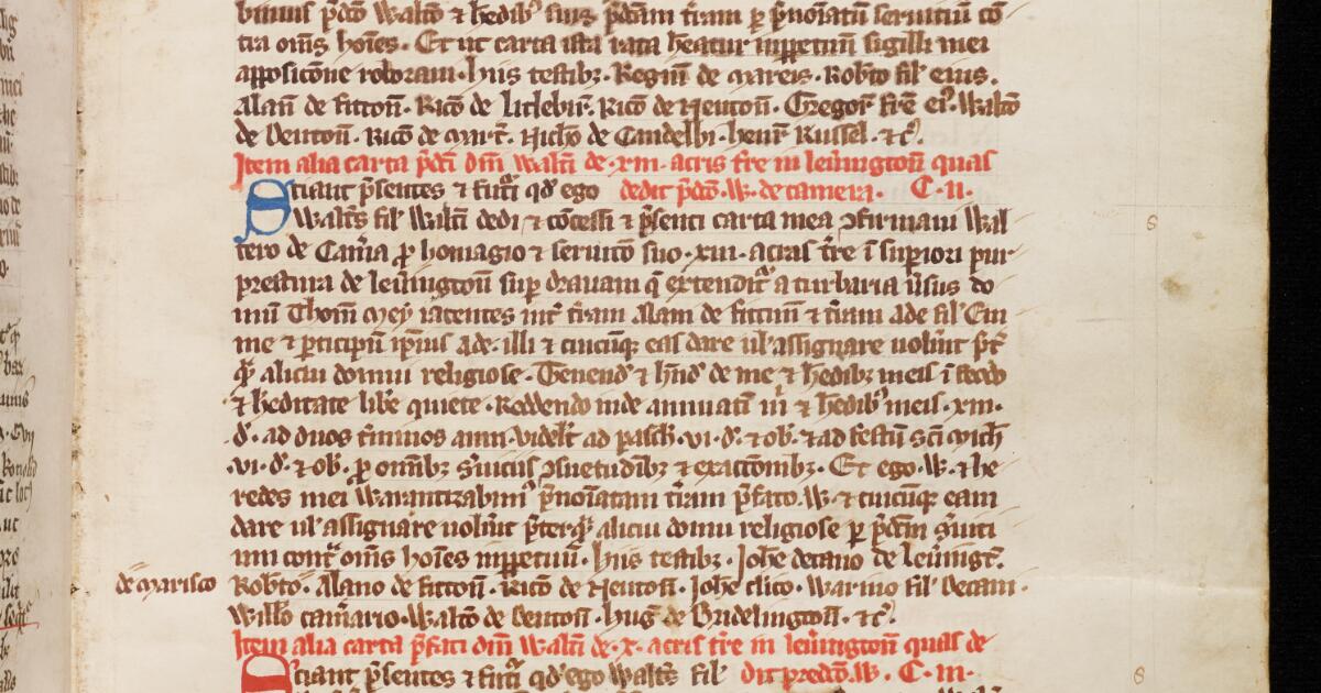 Western Medieval Manuscripts : Red Book of Thorney (vol. 1)