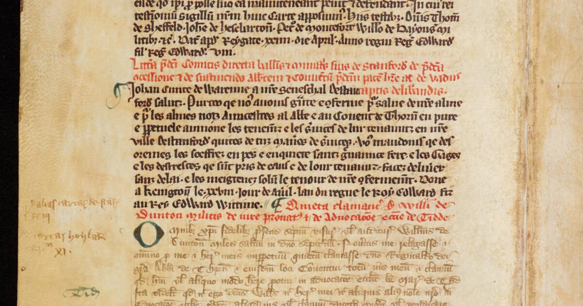 Western Medieval Manuscripts : Red Book of Thorney (vol. 2)