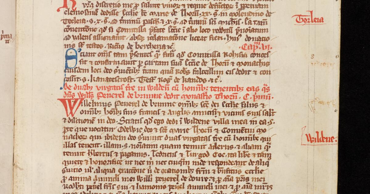 Western Medieval Manuscripts : Red Book of Thorney (vol. 2)