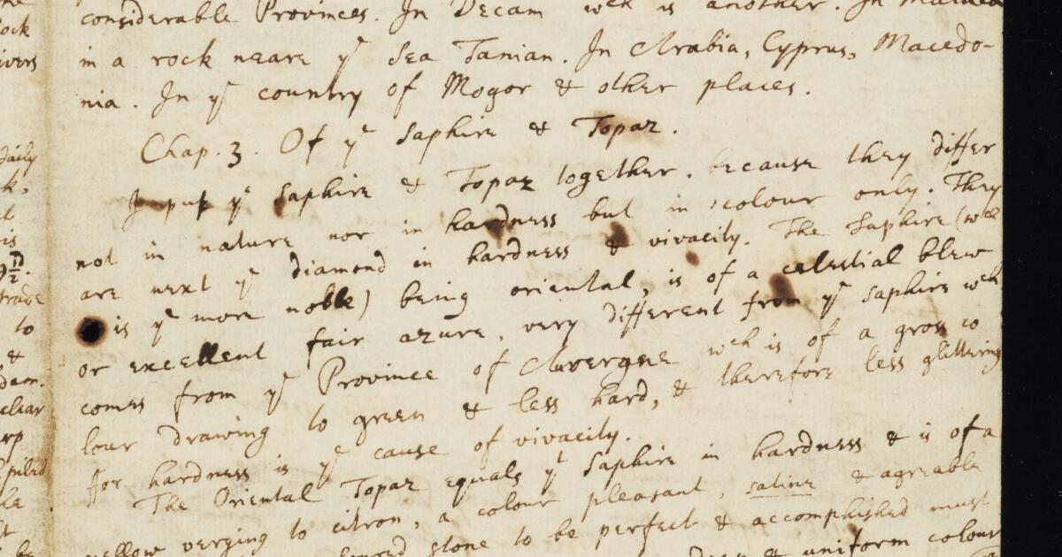 Newton Papers : Miscellaneous notes on gems and other subjects