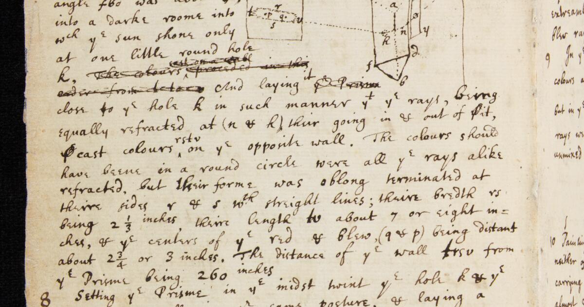 Newton Papers : Laboratory Notebook