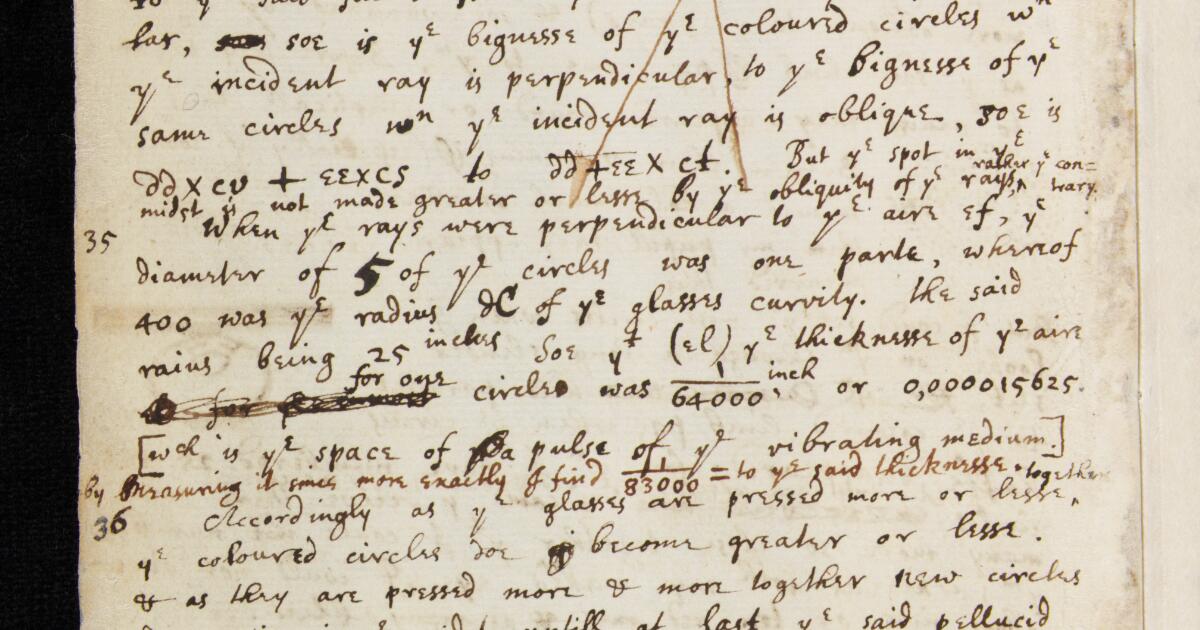 Newton Papers : Laboratory Notebook