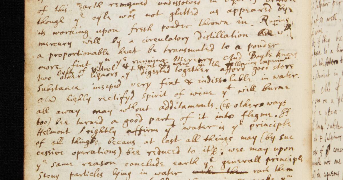 Newton Papers : Laboratory Notebook