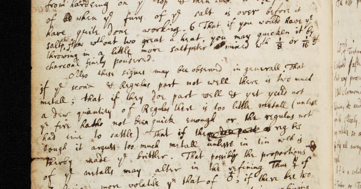 Newton Papers : Laboratory Notebook