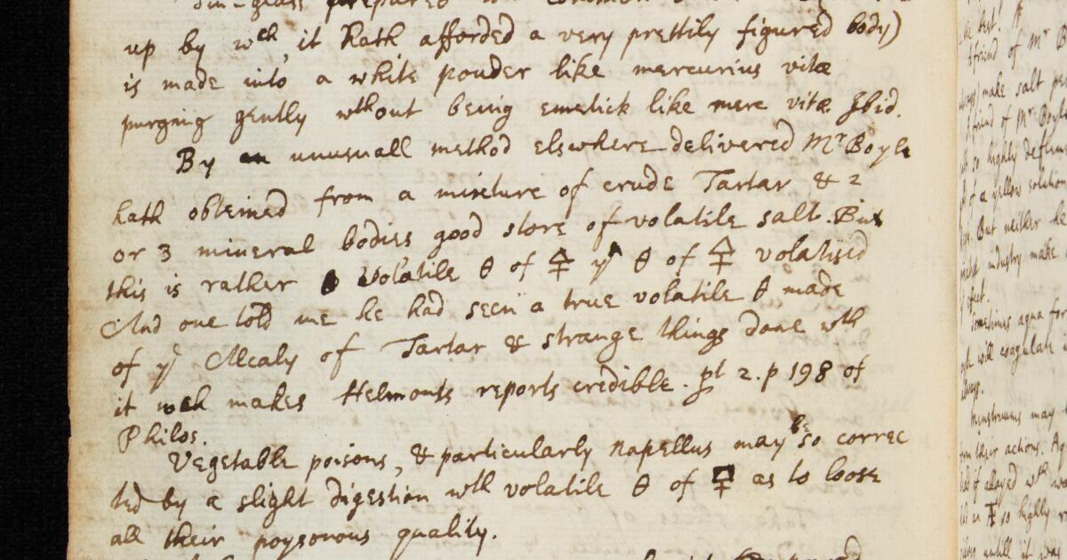 Newton Papers : Laboratory Notebook