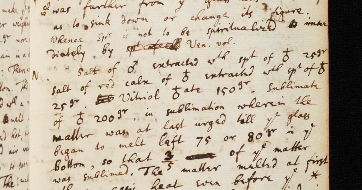 Newton Papers : Laboratory Notebook
