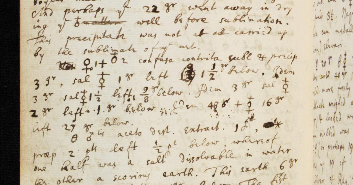 Newton Papers : Laboratory Notebook