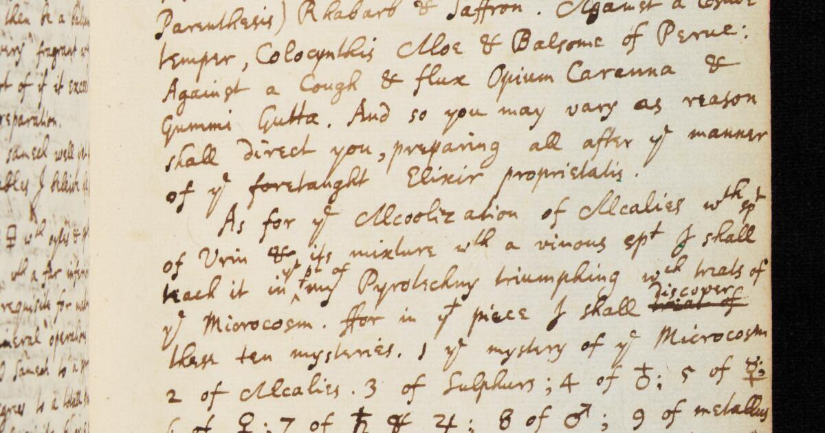 Newton Papers : Laboratory Notebook