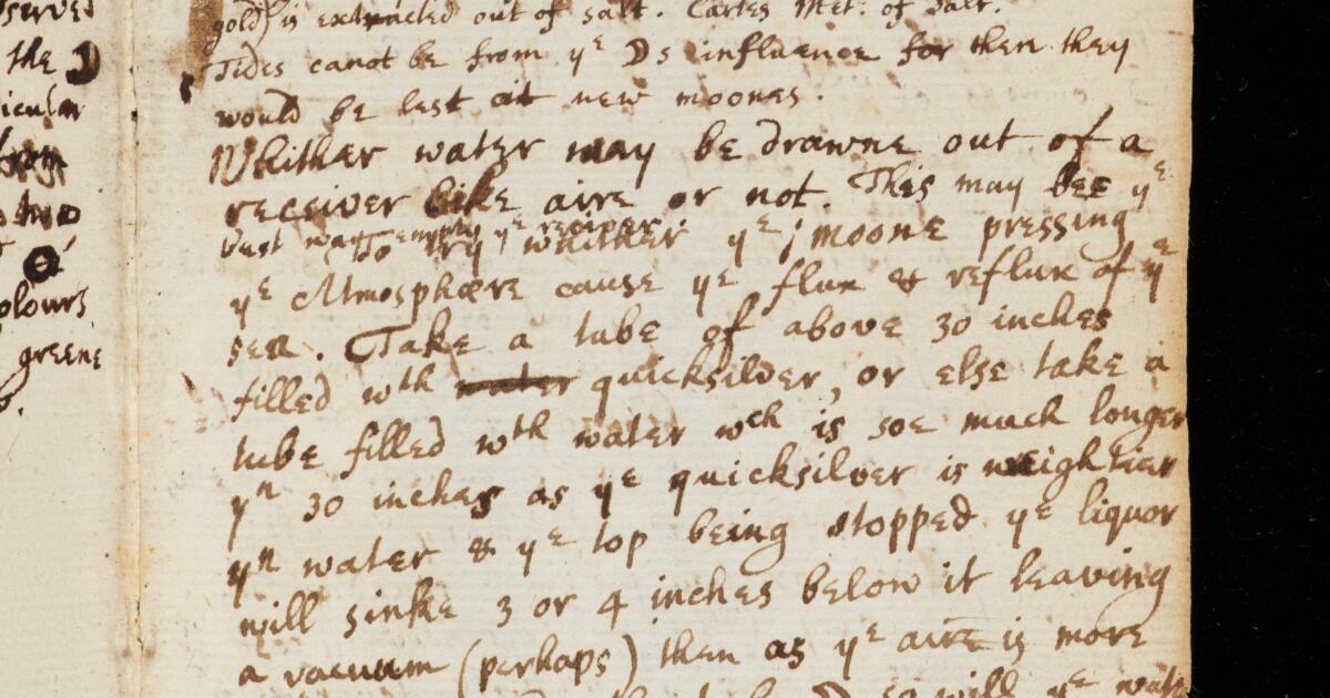 Newton Papers : Trinity College Notebook