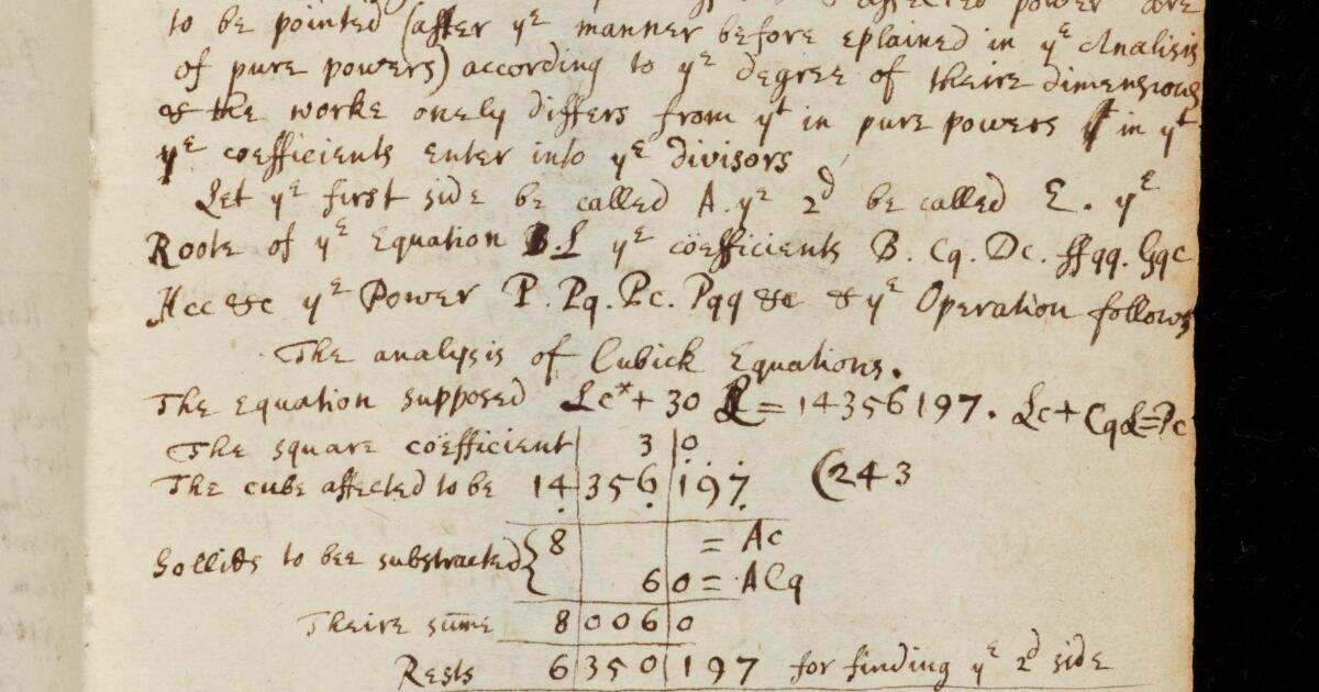 Newton Papers : College Notebook