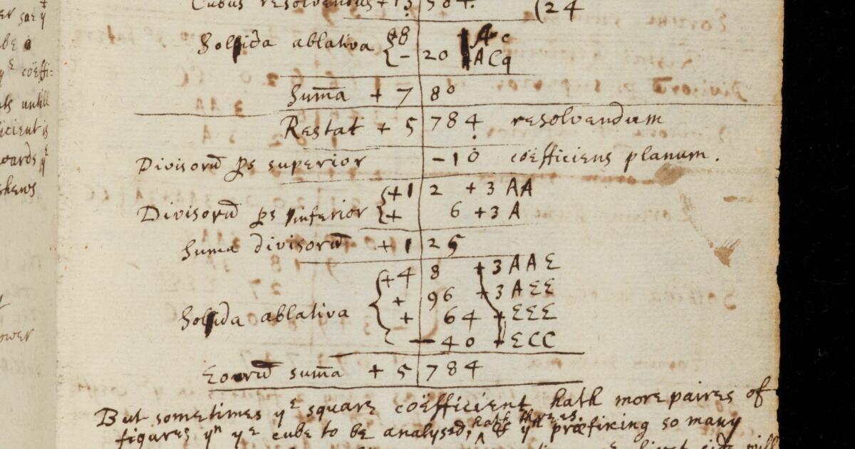 Newton Papers : College Notebook