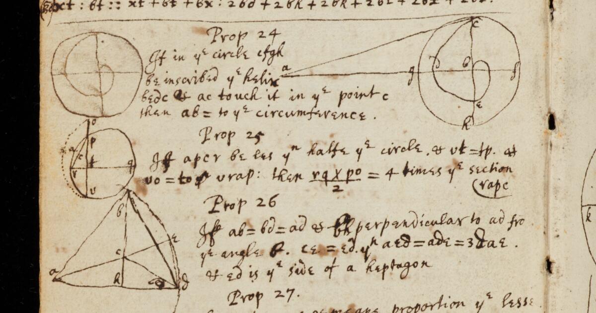 Newton Papers : College Notebook