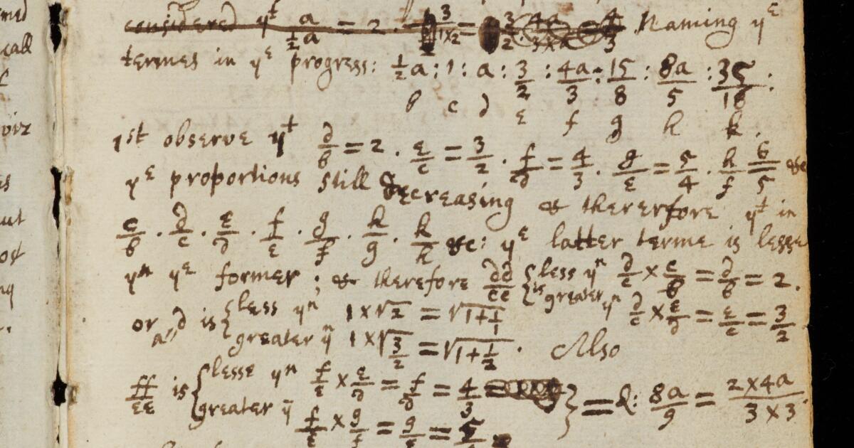 Newton Papers : College Notebook