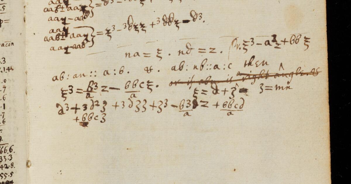 Newton Papers : College Notebook