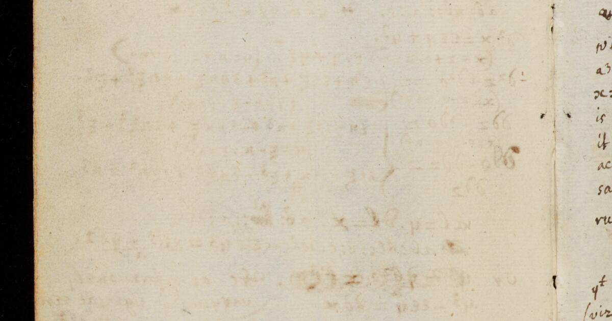 Newton Papers : College Notebook