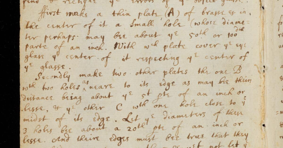 Newton Papers : College Notebook