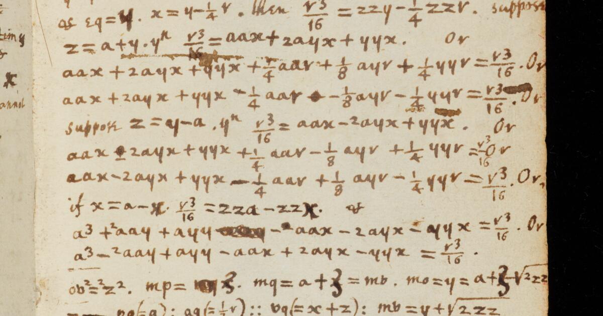 Newton Papers : College Notebook