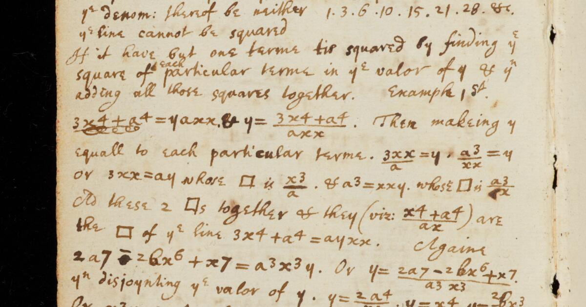 Newton Papers : College Notebook