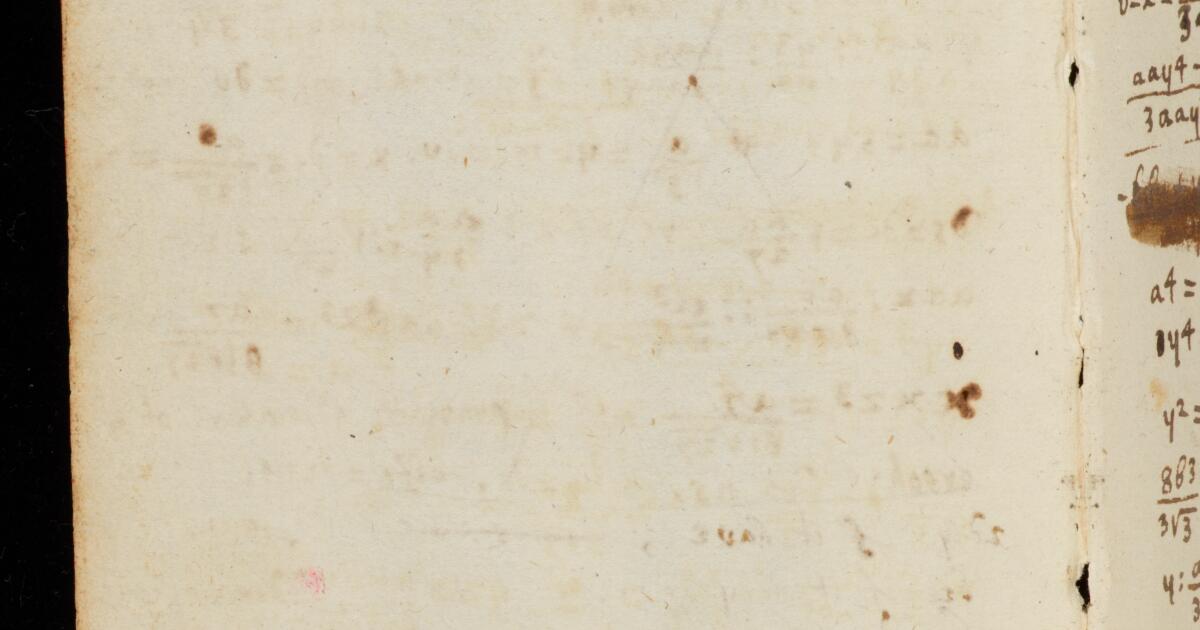 Newton Papers : College Notebook