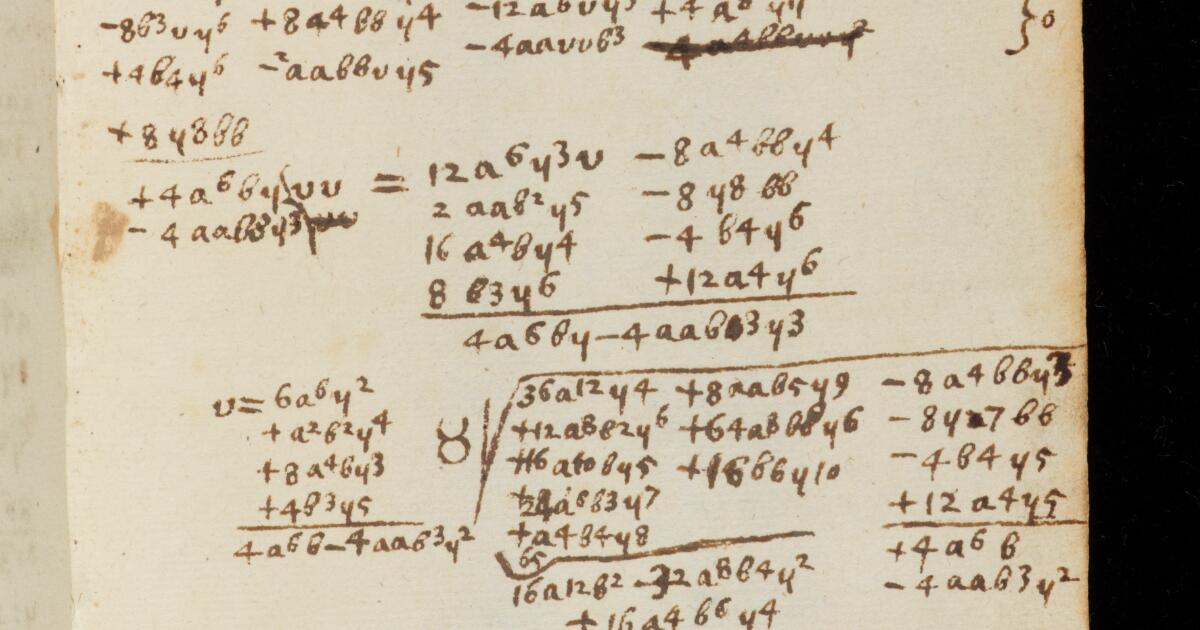 Newton Papers : College Notebook
