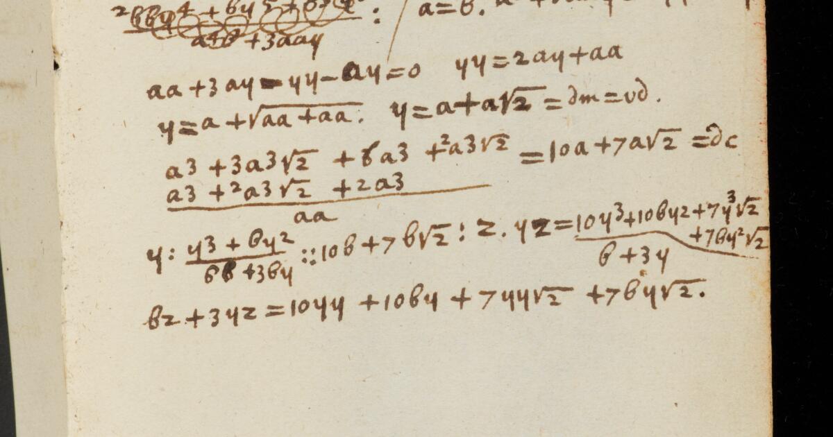 Newton Papers : College Notebook