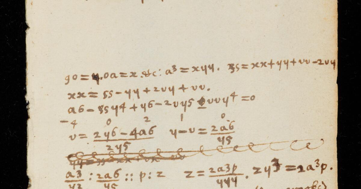 Newton Papers : College Notebook