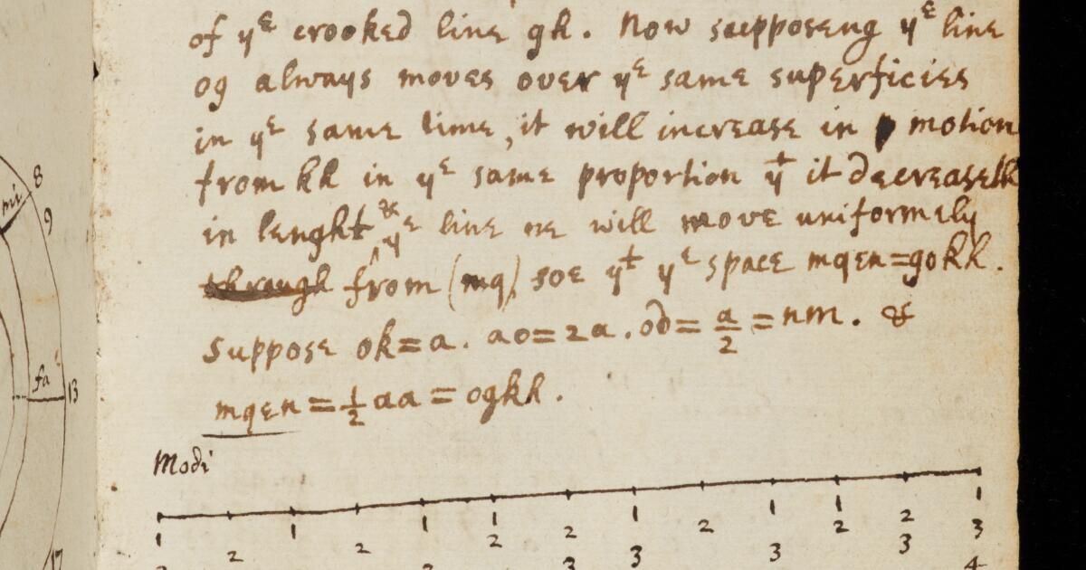 Newton Papers : College Notebook