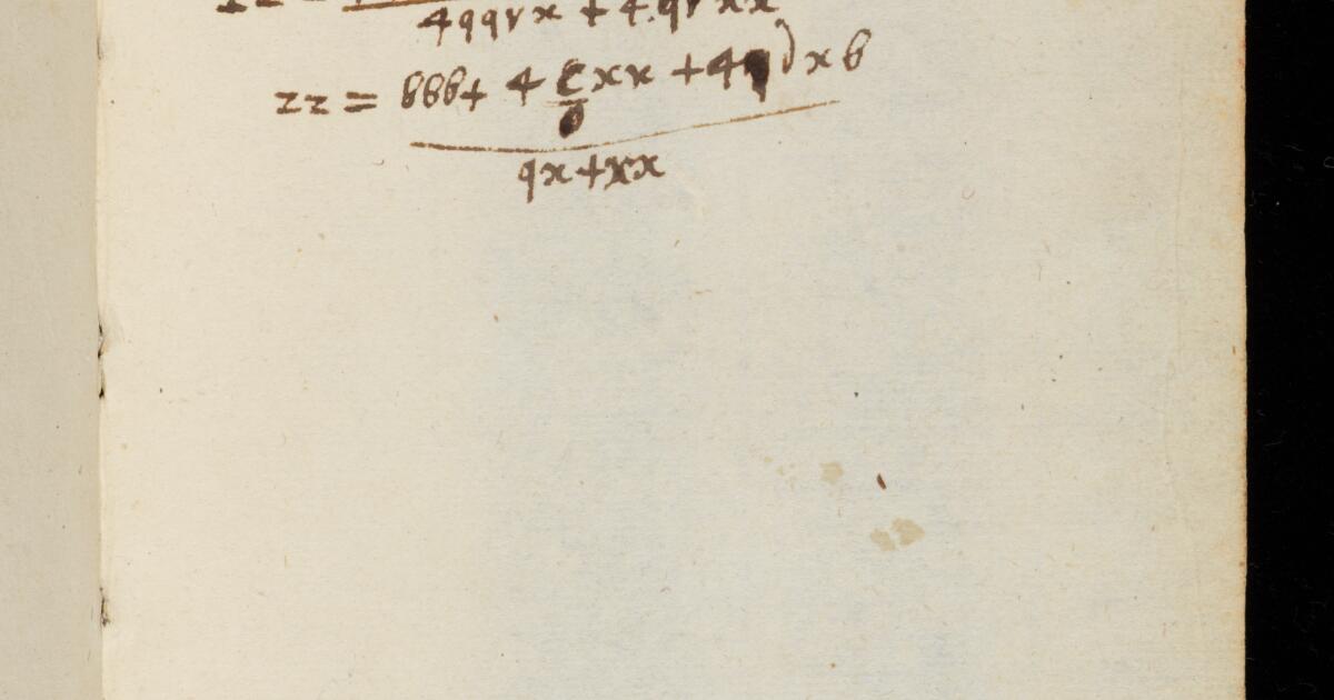 Newton Papers : College Notebook