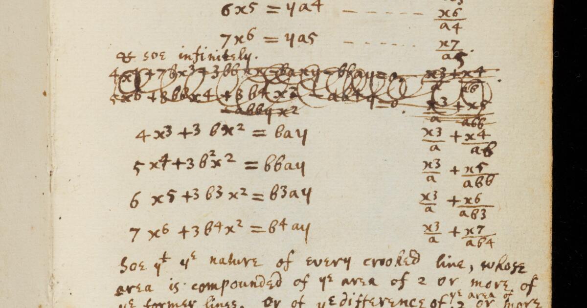 Newton Papers : College Notebook