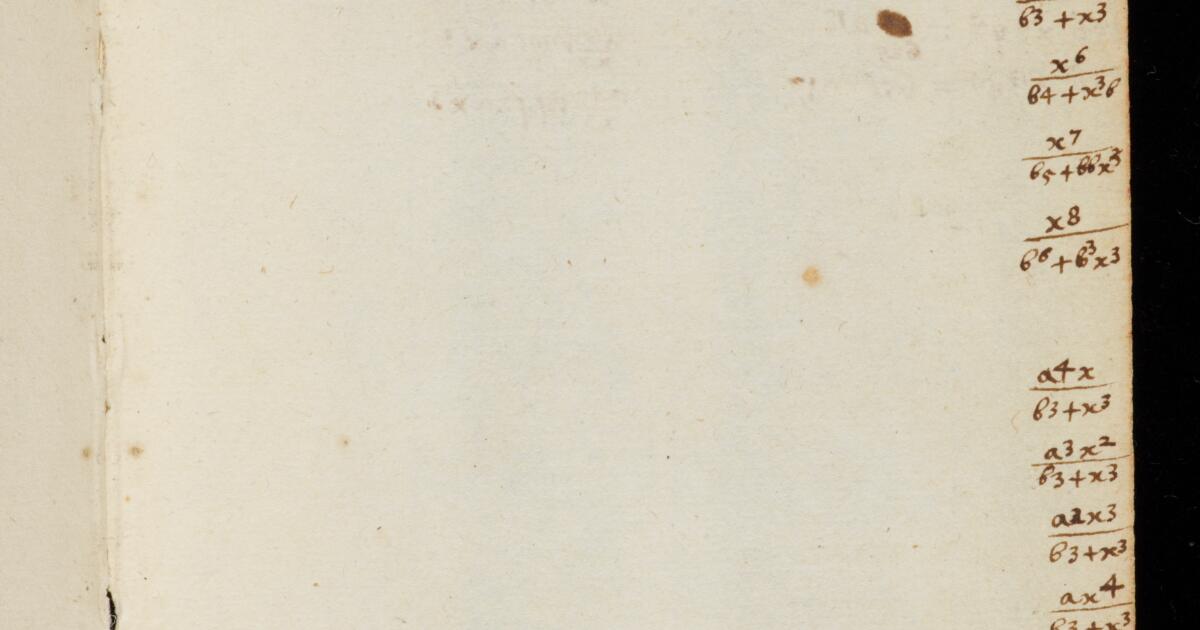 Newton Papers : College Notebook