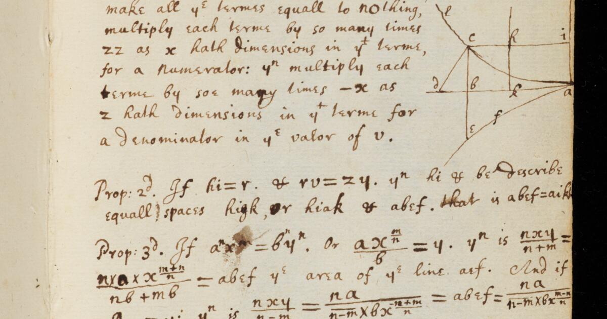 Newton Papers : College Notebook