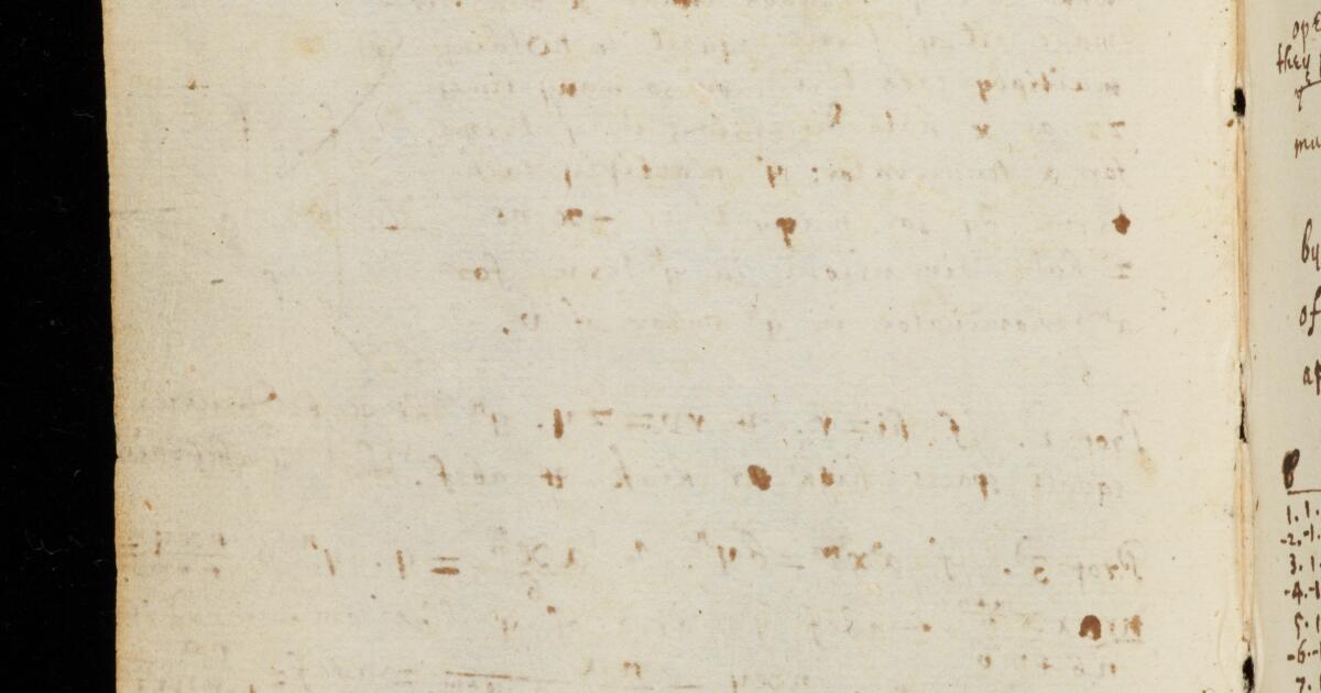 Newton Papers : College Notebook