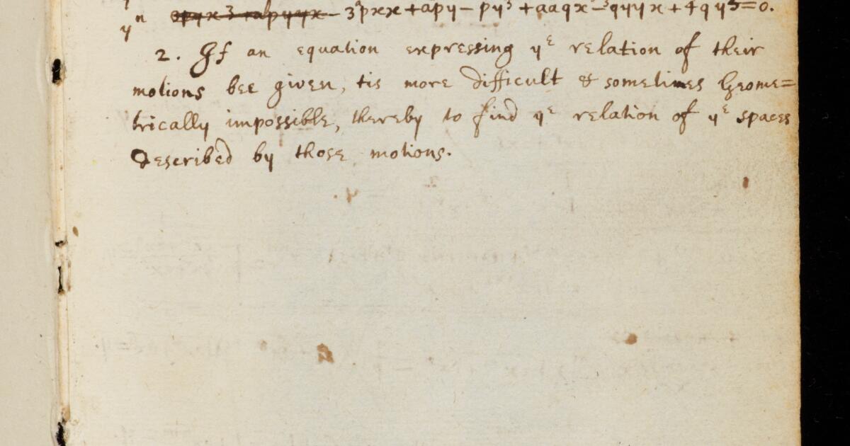 Newton Papers : College Notebook