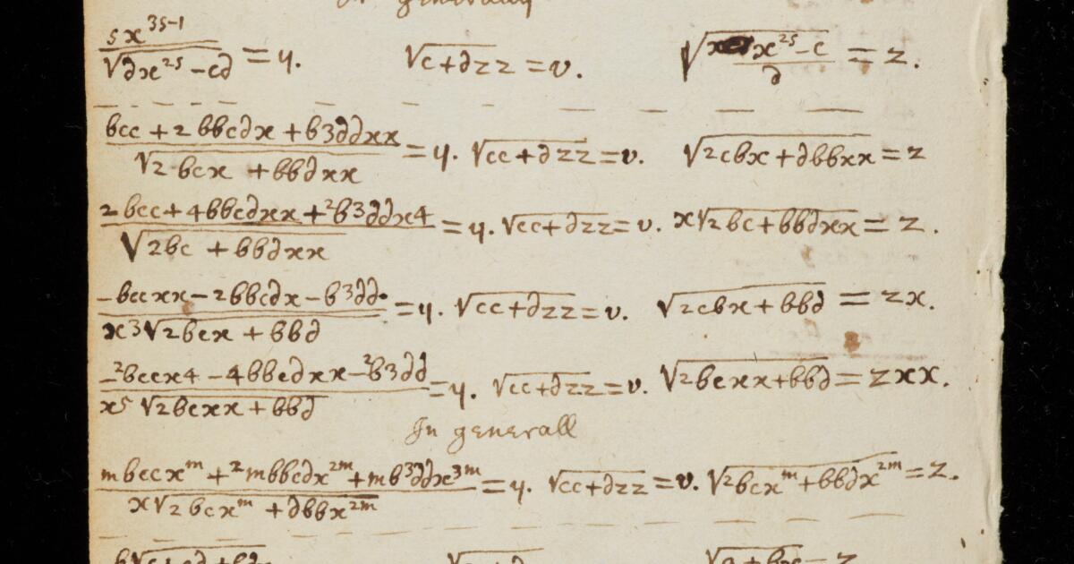 Newton Papers : College Notebook