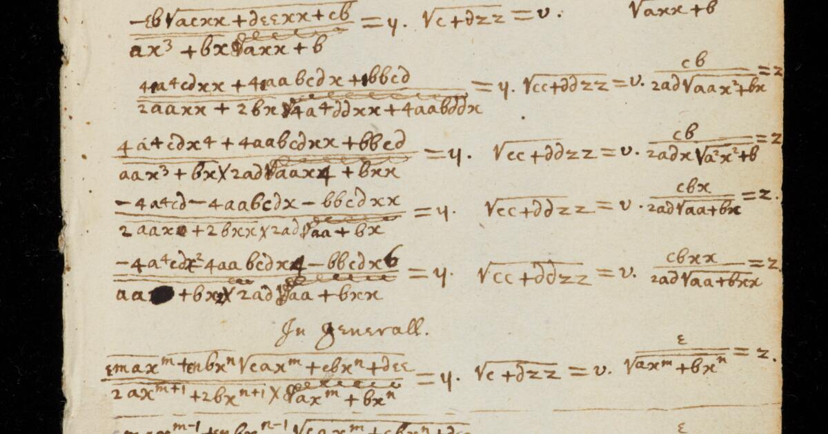 Newton Papers : College Notebook