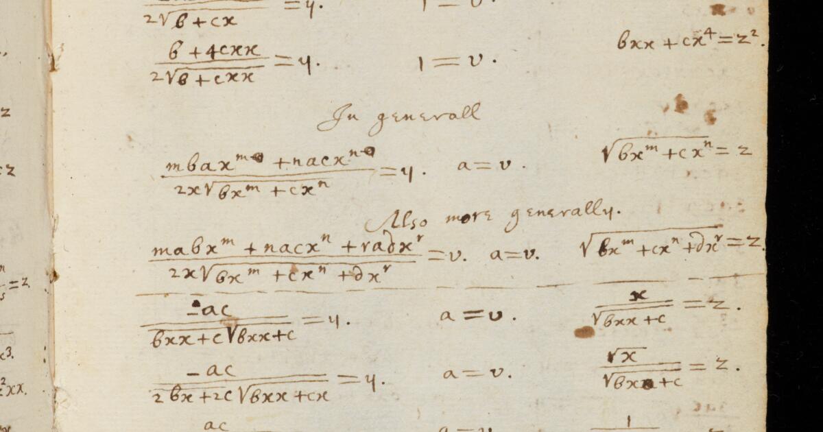 Newton Papers : College Notebook
