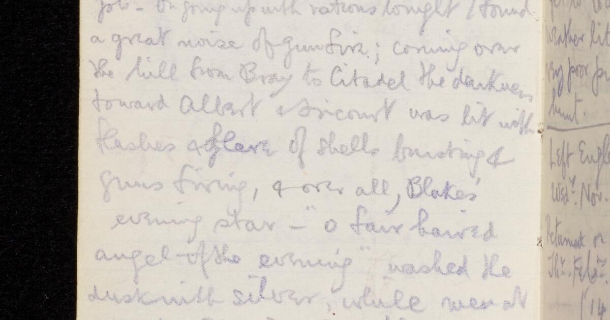 Sassoon Journals : Journal, 17 Nov. 1915-13 Mar. 1916