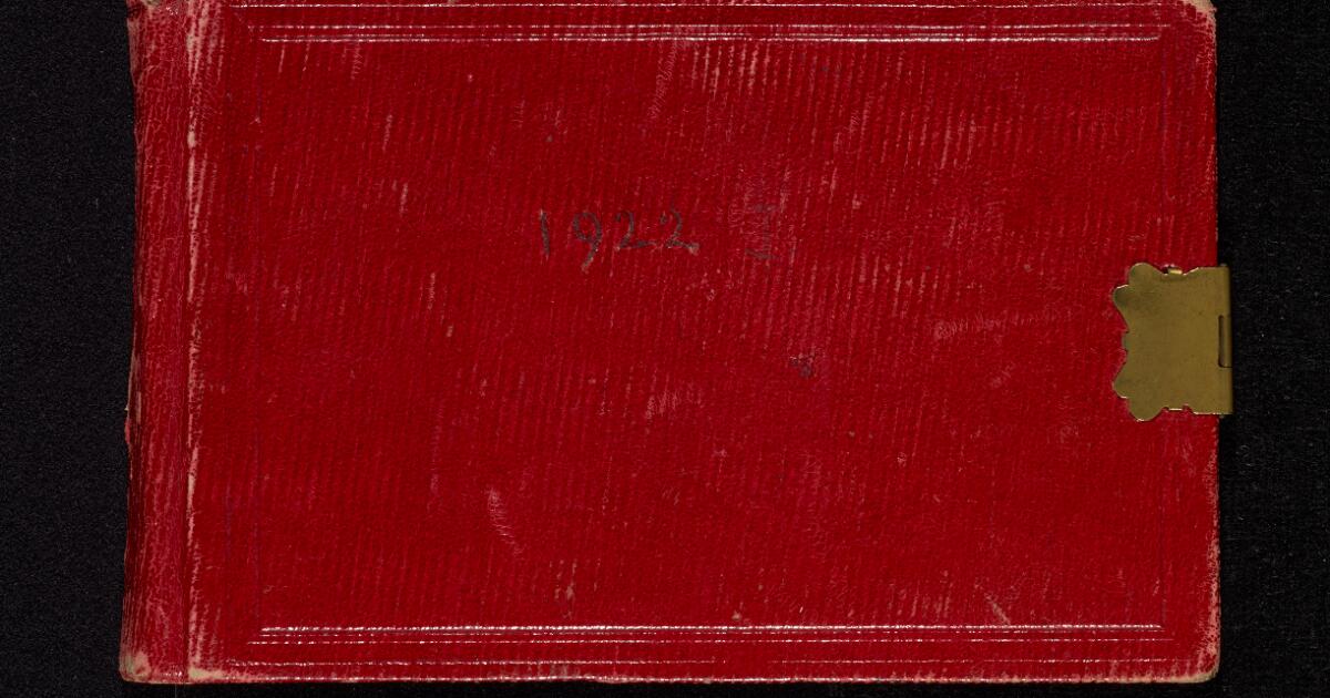 Sassoon Journals : Journal, 27 Dec. 1921-13 July 1922