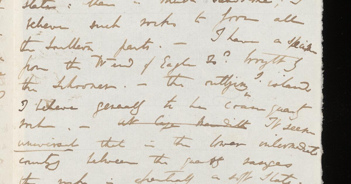 Darwin Manuscripts : Geological notes: Bat Island, Monte Video - St ...