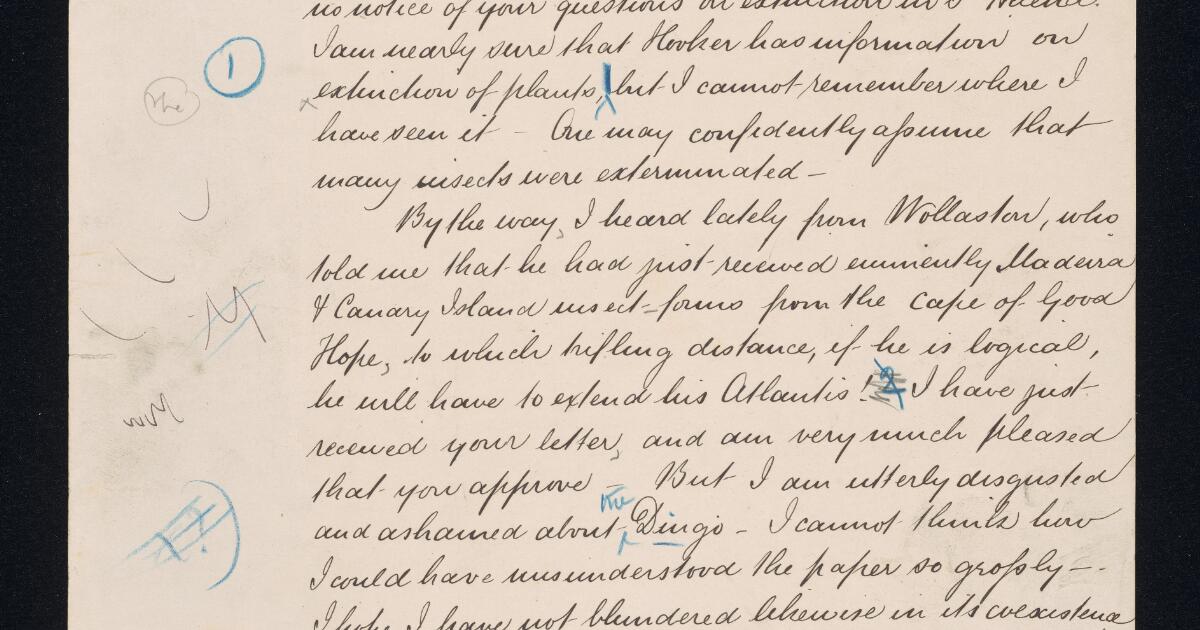 Darwin Manuscripts : Letters sent: Johnson - Murdoch