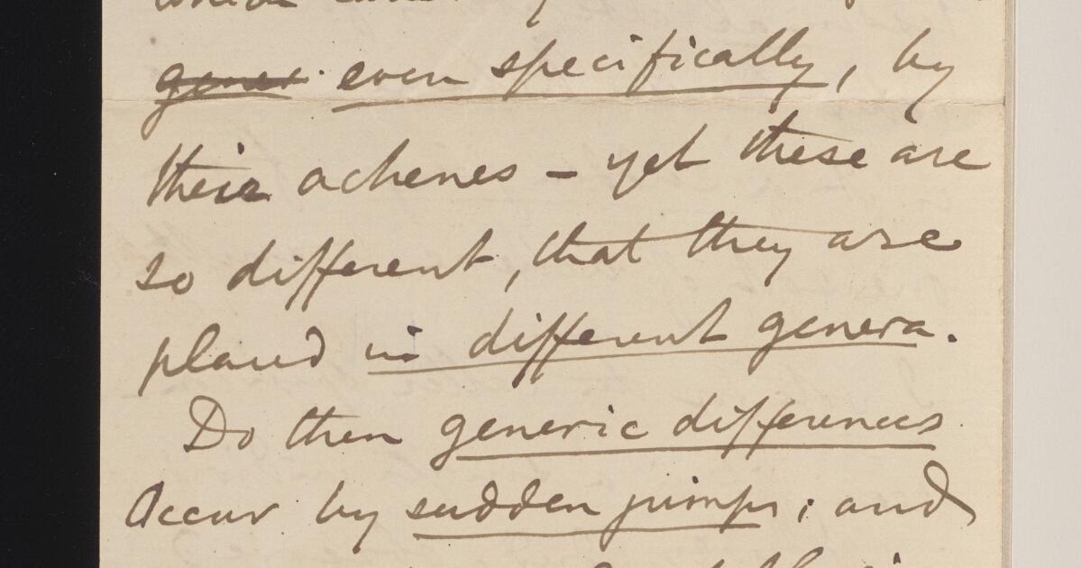 Darwin Manuscripts : Letters received: Haast - Hyatt