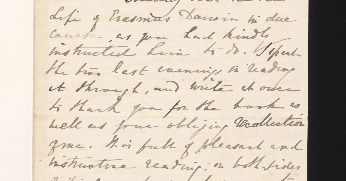 Darwin Manuscripts : Letters received: Radovanovitch - Rye
