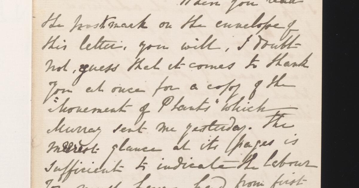 Darwin Manuscripts : Letters received: Radovanovitch - Rye