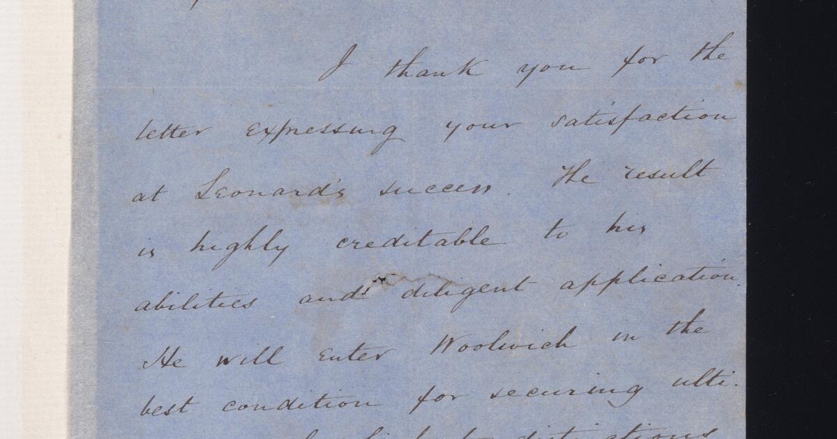 Darwin Manuscripts : Letters received: Wade - Wyman