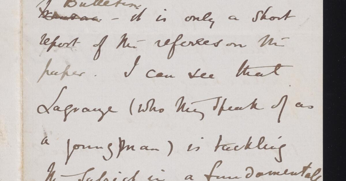 Darwin Manuscripts : George Howard Darwin: family letters