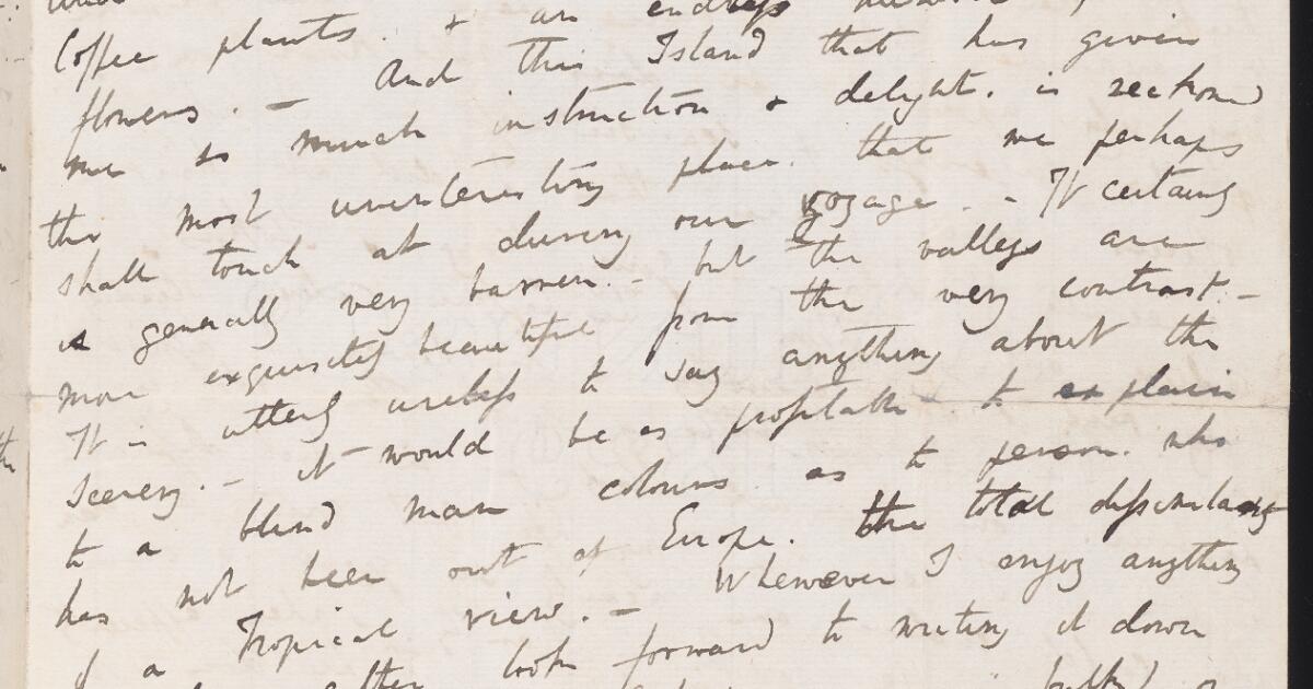 Darwin Manuscripts : Charles Darwin's letters to his family from HMS ...