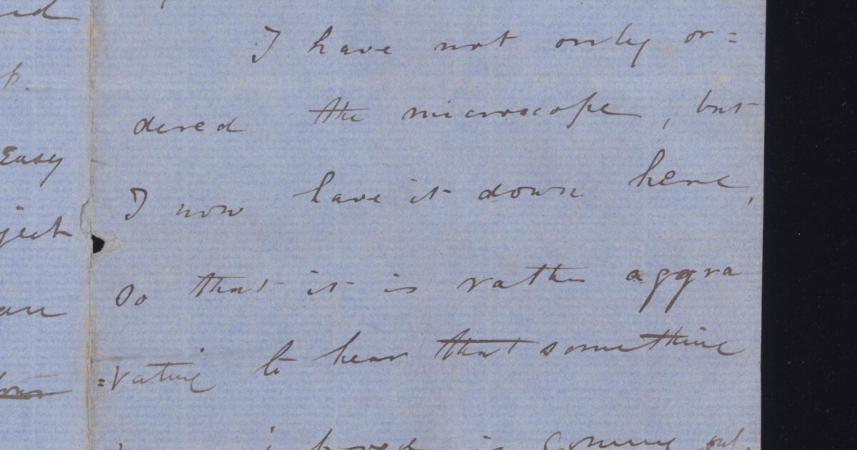 Darwin Manuscripts : Letters from William Erasmus Darwin to Charles ...