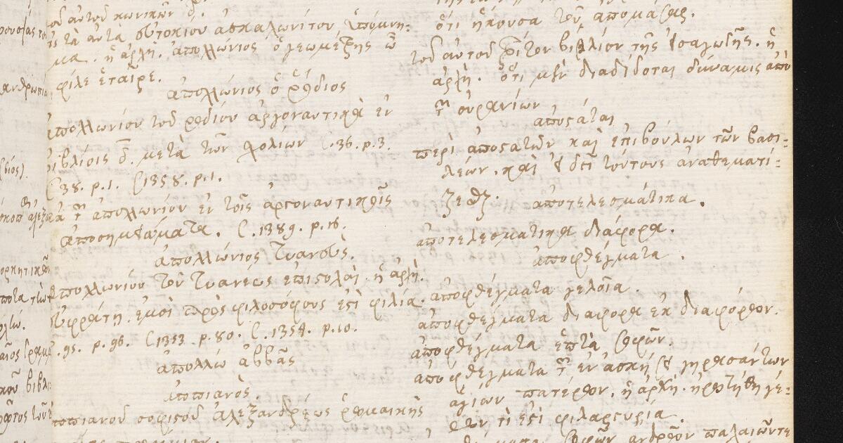 Western Medieval Manuscripts : Index of the Greek manuscripts in the ...